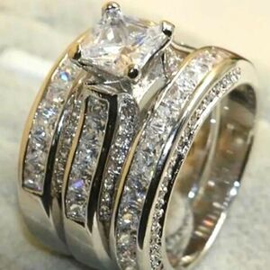 3 ring wedding / engagement set | Jewelry | 3 Ring Setbeautiful 925 ...